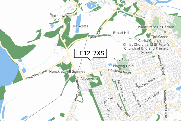 LE12 7XS maps, stats, and open data