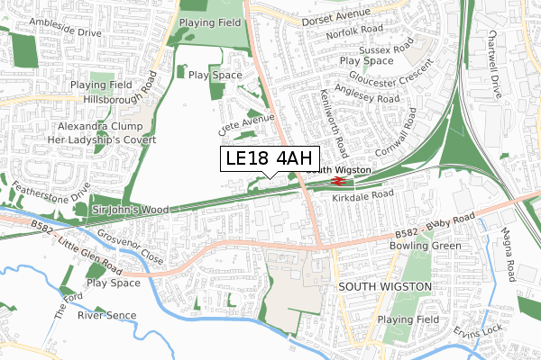 LE18 4AH maps, stats, and open data