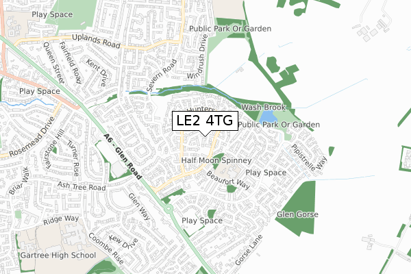 LE2 4TG maps, stats, and open data