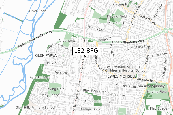 LE2 8PG maps, stats, and open data