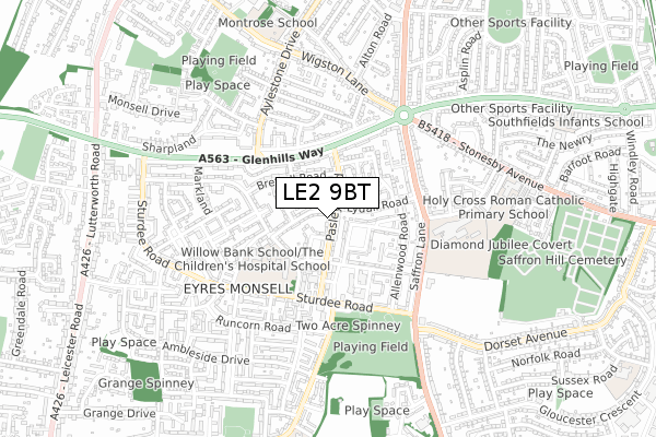 LE2 9BT maps, stats, and open data