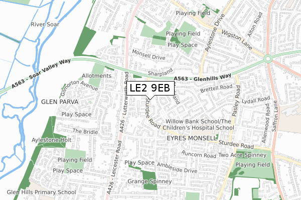 LE2 9EB maps, stats, and open data