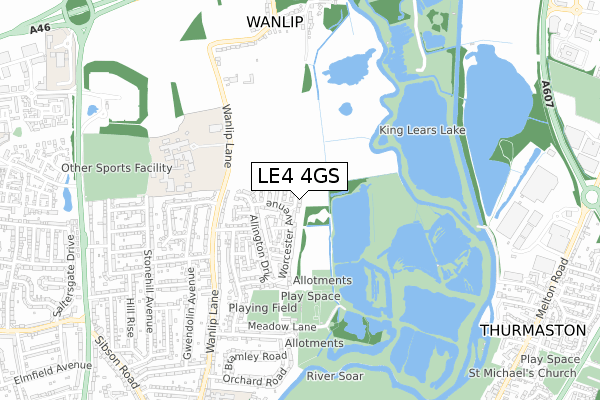 LE4 4GS maps, stats, and open data