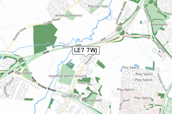 LE7 7WJ maps, stats, and open data