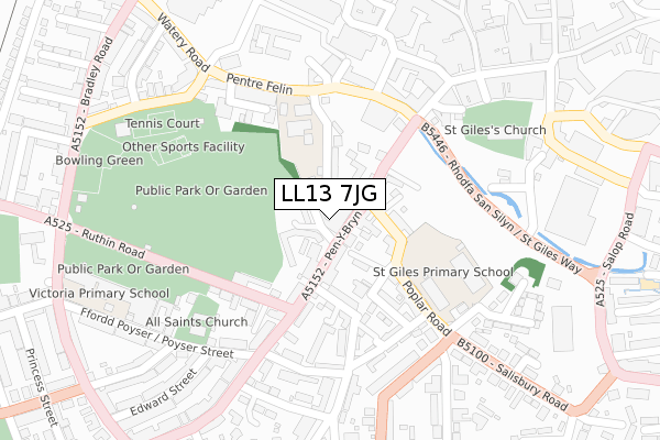 LL13 7JG maps, stats, and open data