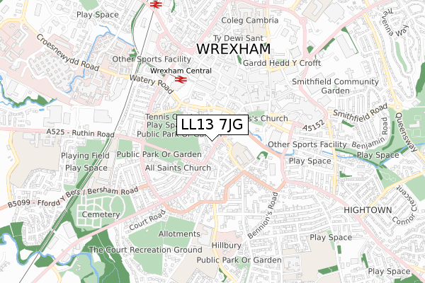 LL13 7JG maps, stats, and open data