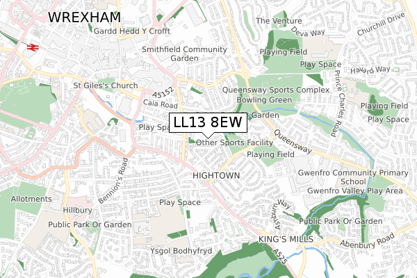 LL13 8EW maps, stats, and open data