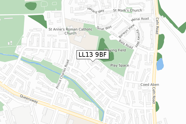 LL13 9BF maps, stats, and open data