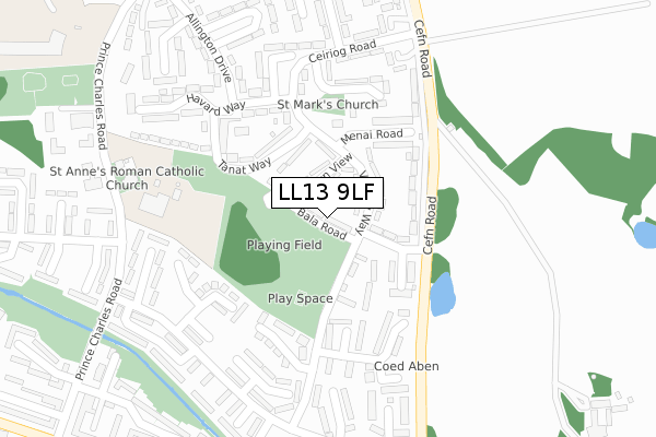 LL13 9LF maps, stats, and open data