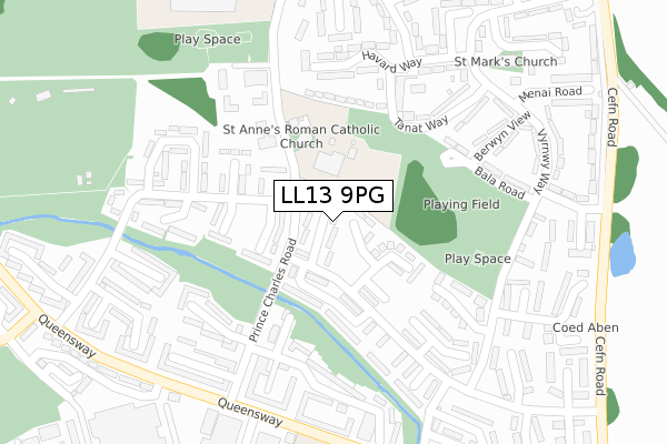 LL13 9PG maps, stats, and open data