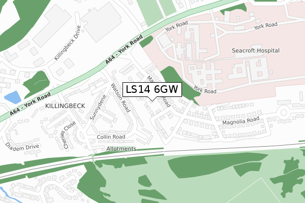 LS14 6GW maps, stats, and open data