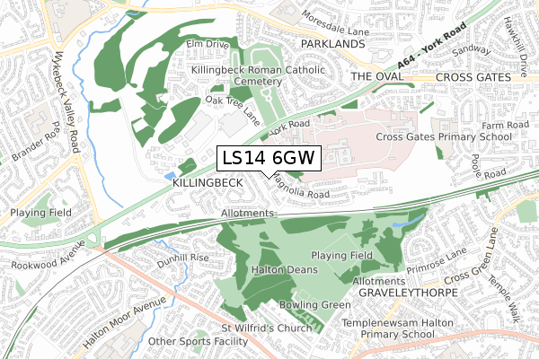 LS14 6GW maps, stats, and open data