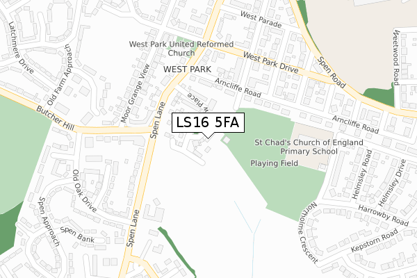 LS16 5FA maps, stats, and open data