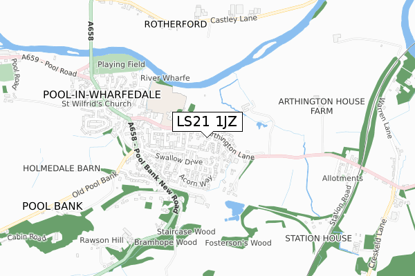 LS21 1JZ maps, stats, and open data