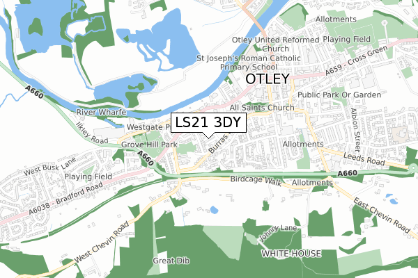 LS21 3DY maps, stats, and open data