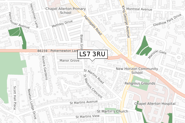 LS7 3RU maps, stats, and open data