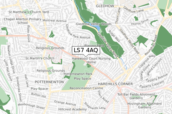 LS7 4AQ maps, stats, and open data