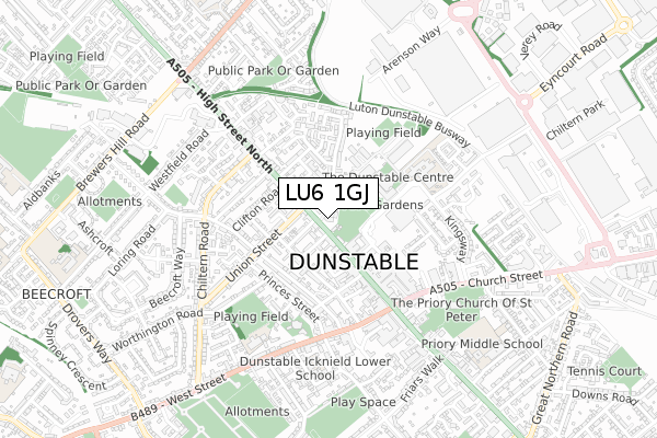 LU6 1GJ maps, stats, and open data