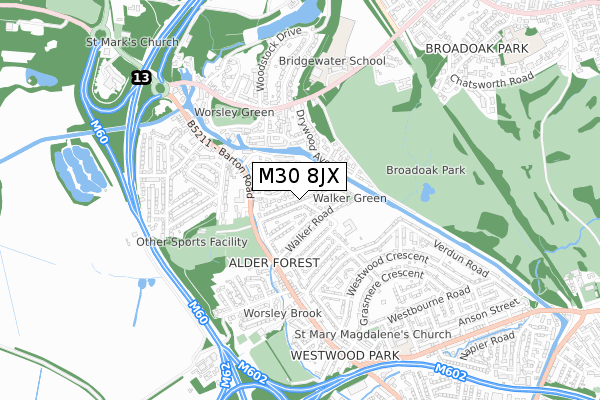 M30 8JX maps, stats, and open data