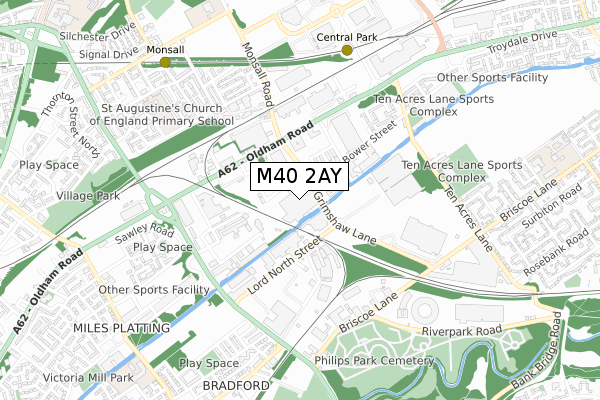 M40 2AY maps, stats, and open data