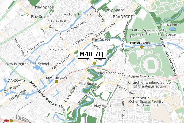 M40 7FJ maps, stats, and open data