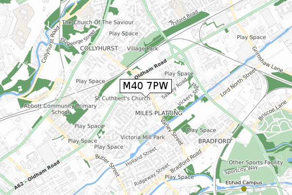 M40 7PW maps, stats, and open data