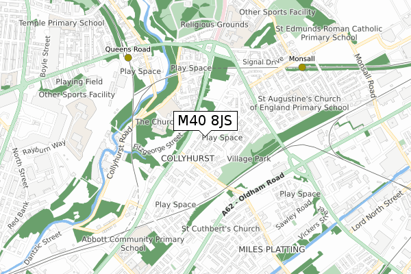 M40 8JS maps, stats, and open data