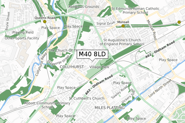 M40 8LD maps, stats, and open data
