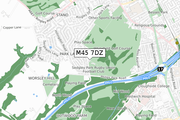 M45 7DZ maps, stats, and open data
