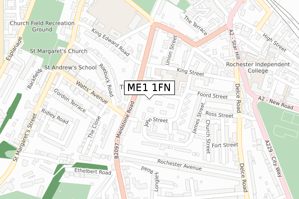 ME1 1FN maps, stats, and open data