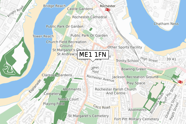 ME1 1FN maps, stats, and open data