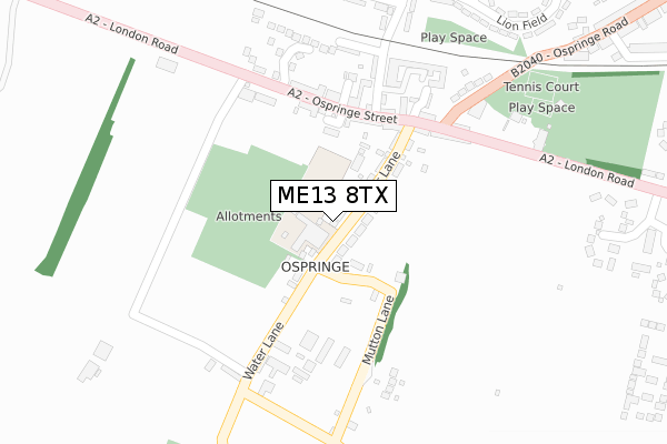 ME13 8TX maps, stats, and open data