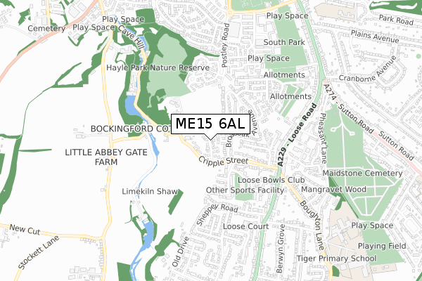 ME15 6AL maps, stats, and open data