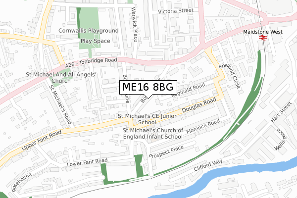 ME16 8BG maps, stats, and open data