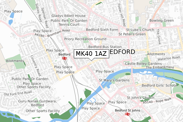MK40 1AZ maps, stats, and open data