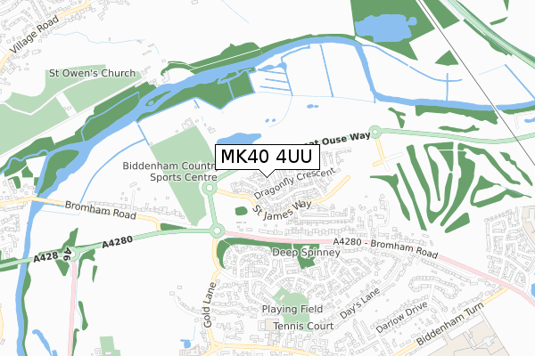 MK40 4UU maps, stats, and open data