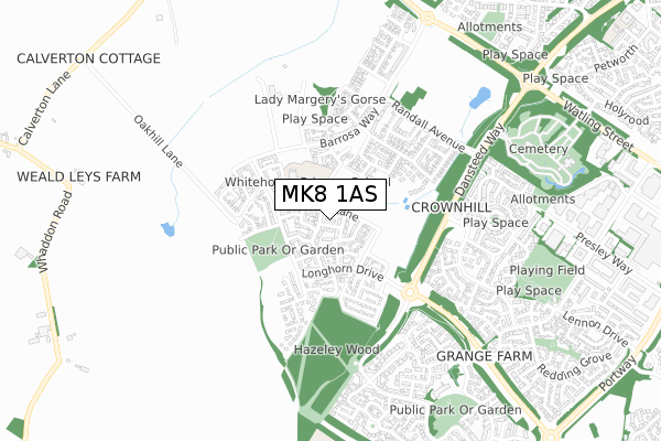 MK8 1AS maps, stats, and open data