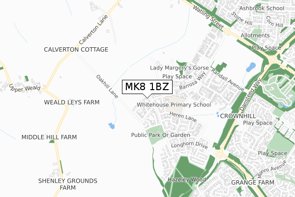 MK8 1BZ maps, stats, and open data