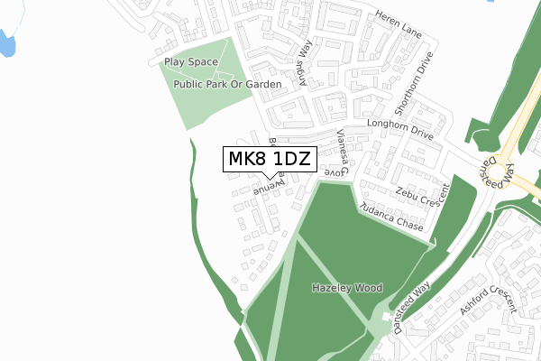 MK8 1DZ maps, stats, and open data