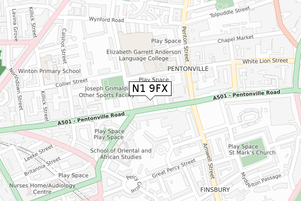 N1 9FX maps, stats, and open data
