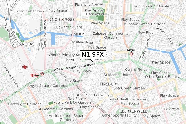 N1 9FX maps, stats, and open data