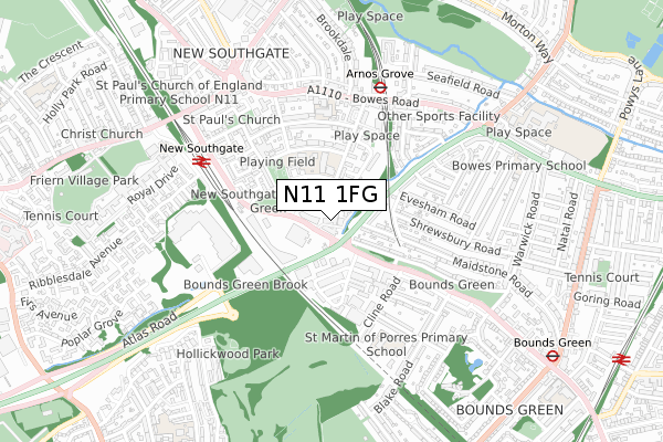 N11 1FG maps, stats, and open data