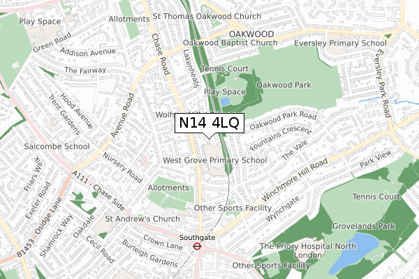 N14 4LQ maps, stats, and open data