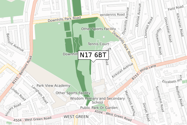 N17 6BT maps, stats, and open data