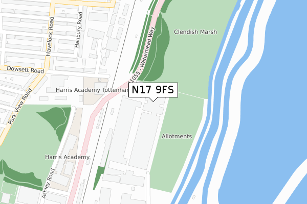 N17 9FS maps, stats, and open data