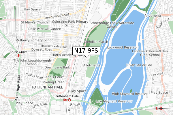 N17 9FS maps, stats, and open data