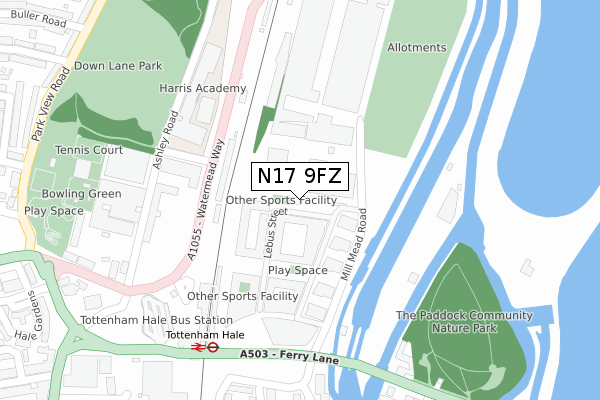 N17 9FZ maps, stats, and open data