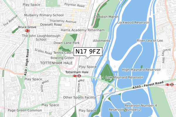 N17 9FZ maps, stats, and open data