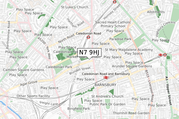 N7 9HJ maps, stats, and open data
