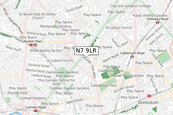 N7 9LR maps, stats, and open data